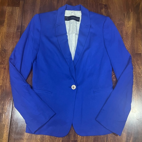 Zara | Jackets & Coats | Zara Royal Blue Zara Basics Blazer Medium ...